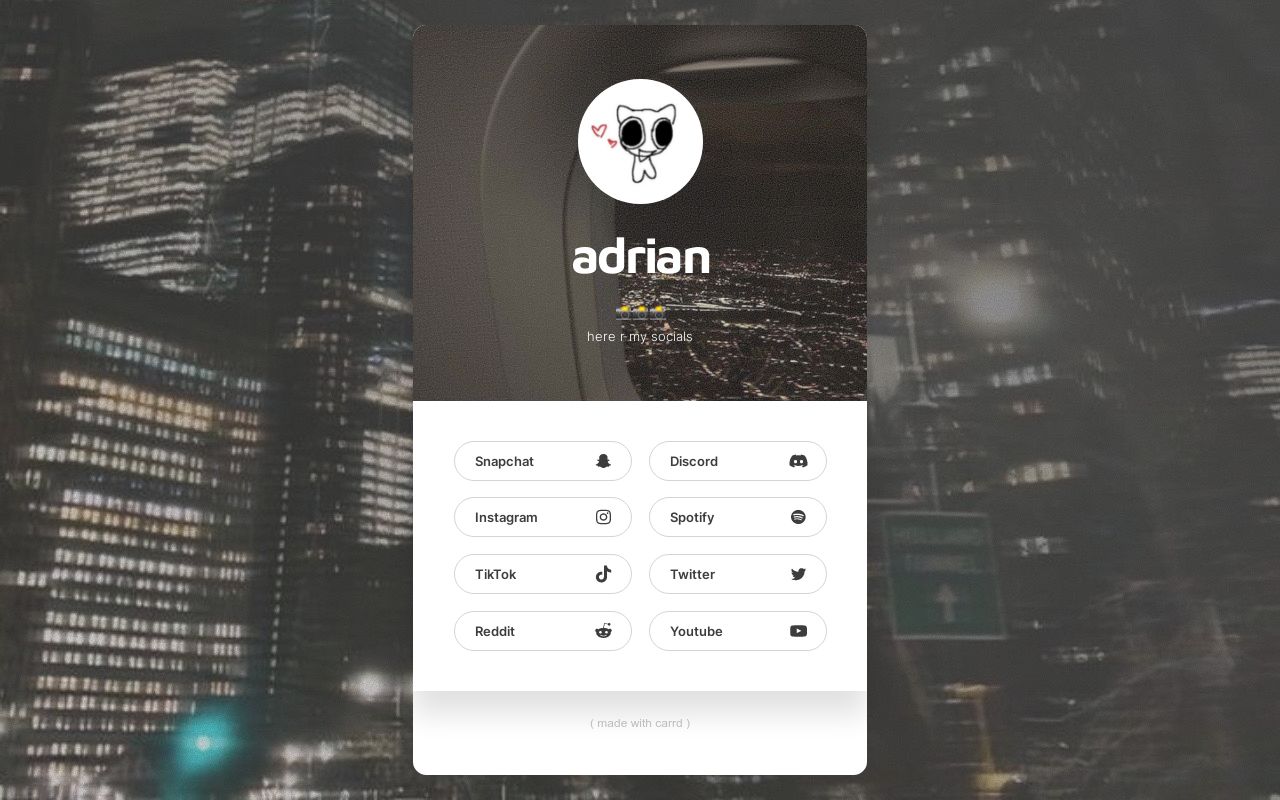 ⋆adrian's card⋆.｡.｡